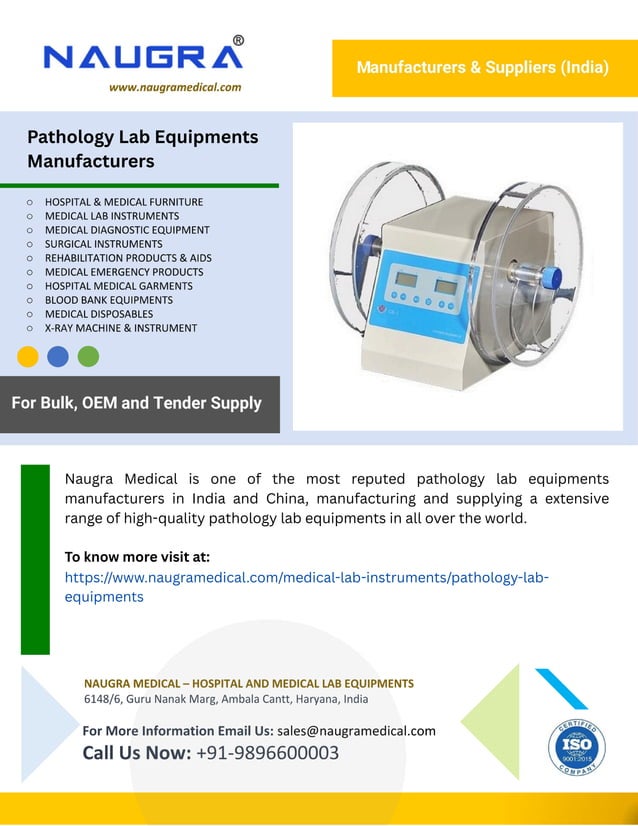 Pathology Lab Equipments Manufacturers.pdf