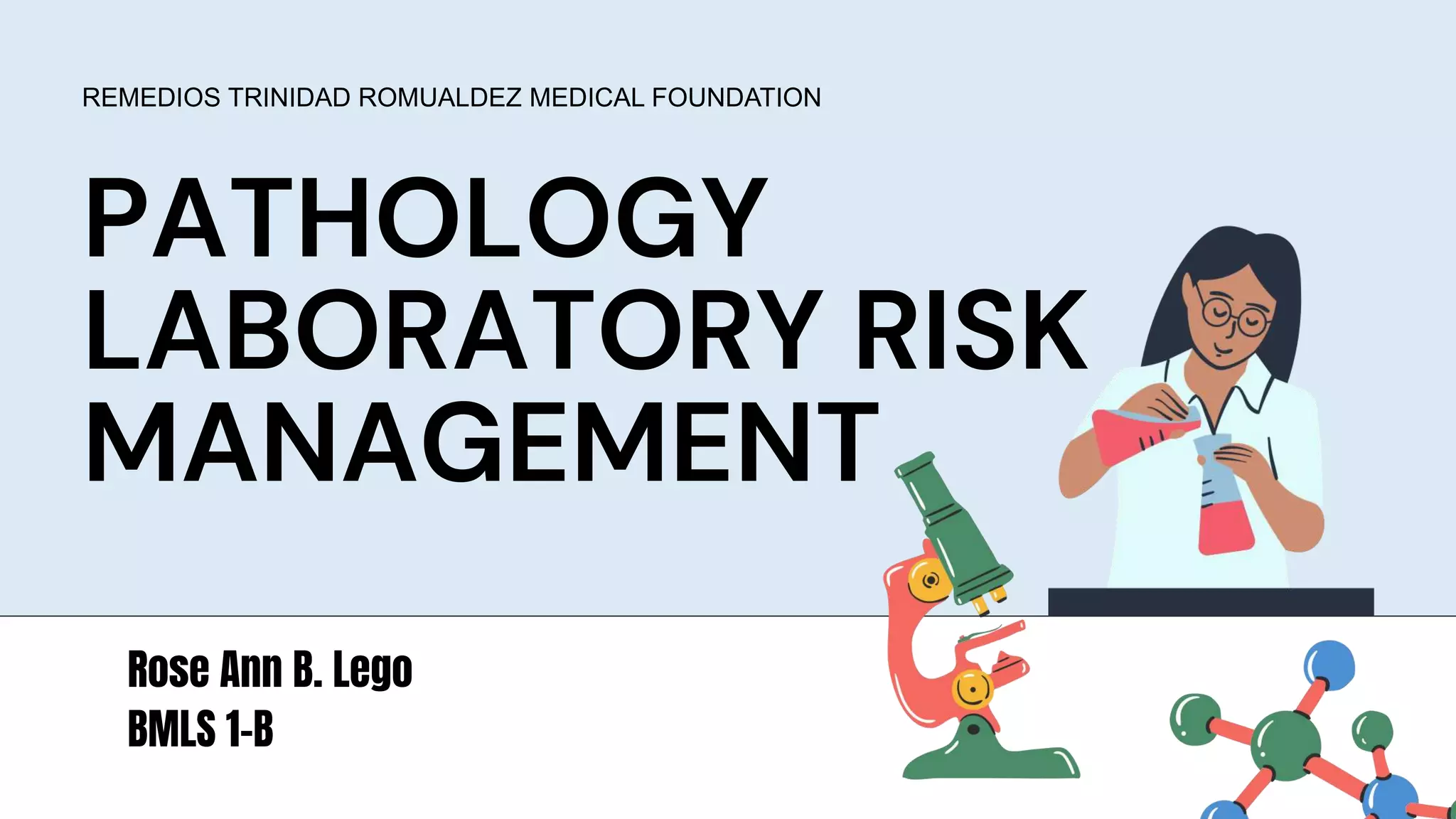 Pathology Laboratory Risk Management | PPTX