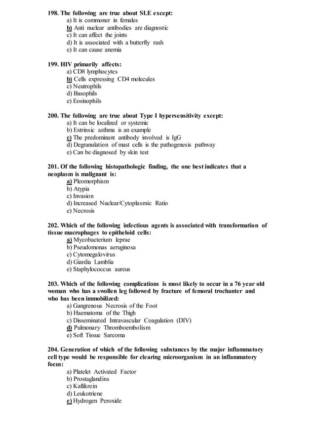 Pathology mcq | DOCX | Blood Disorders | Diseases and Conditions