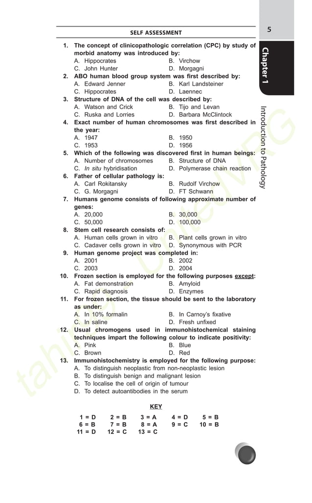 pathology MCQS introduction to pathology general pathology | PDF | Medical Health