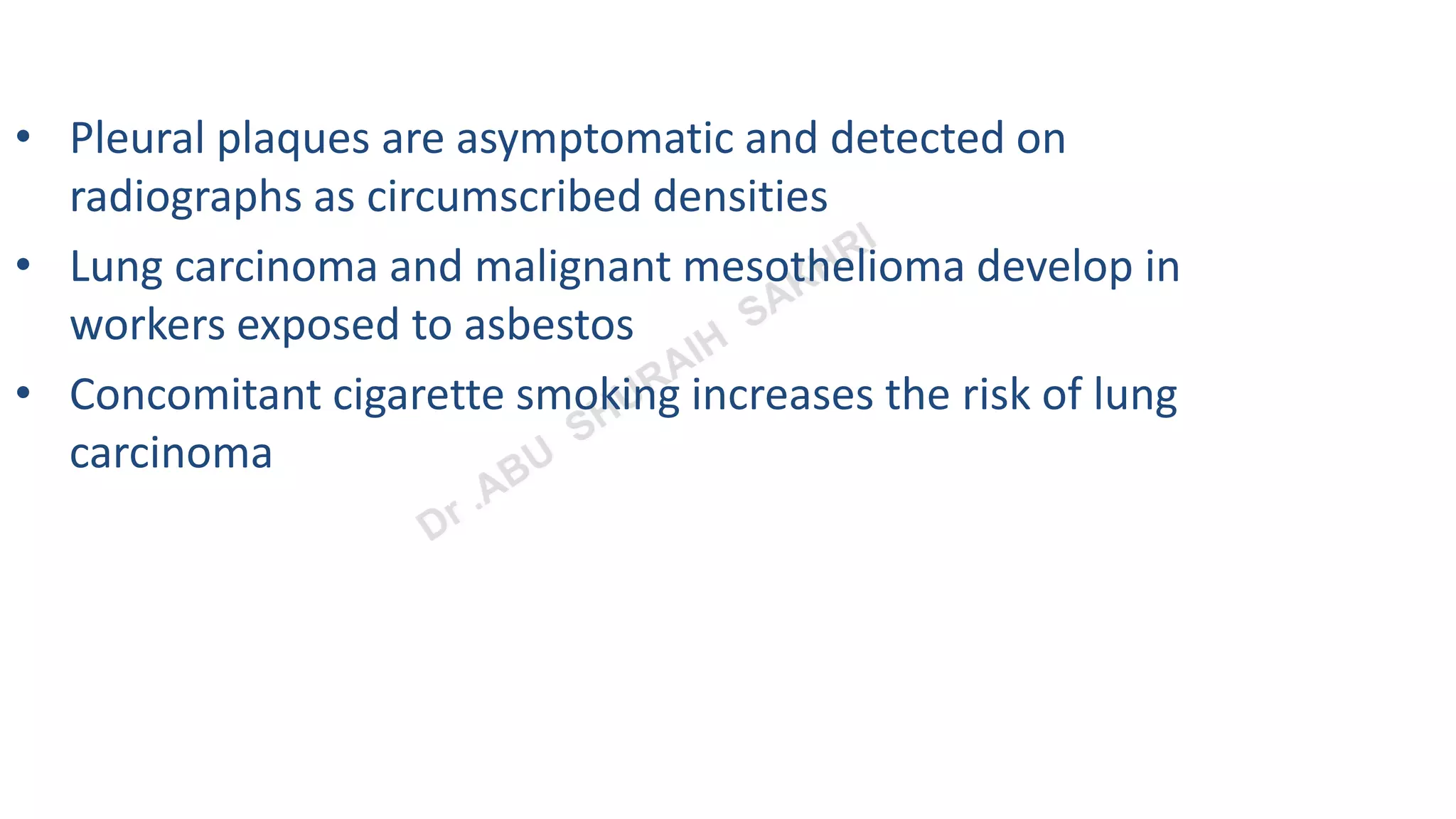 Pathology of asbestos related diseases | PPTX