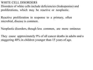 Pathology of WBC | PPTX