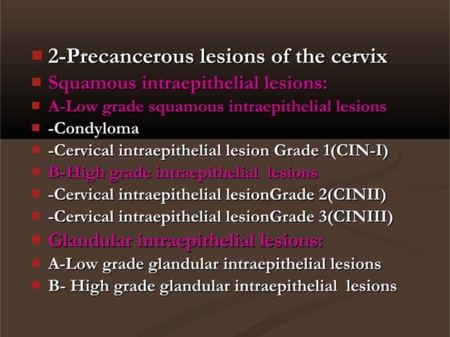 Pathological lesions of cervix.ppt benign and malignant lesions of ...