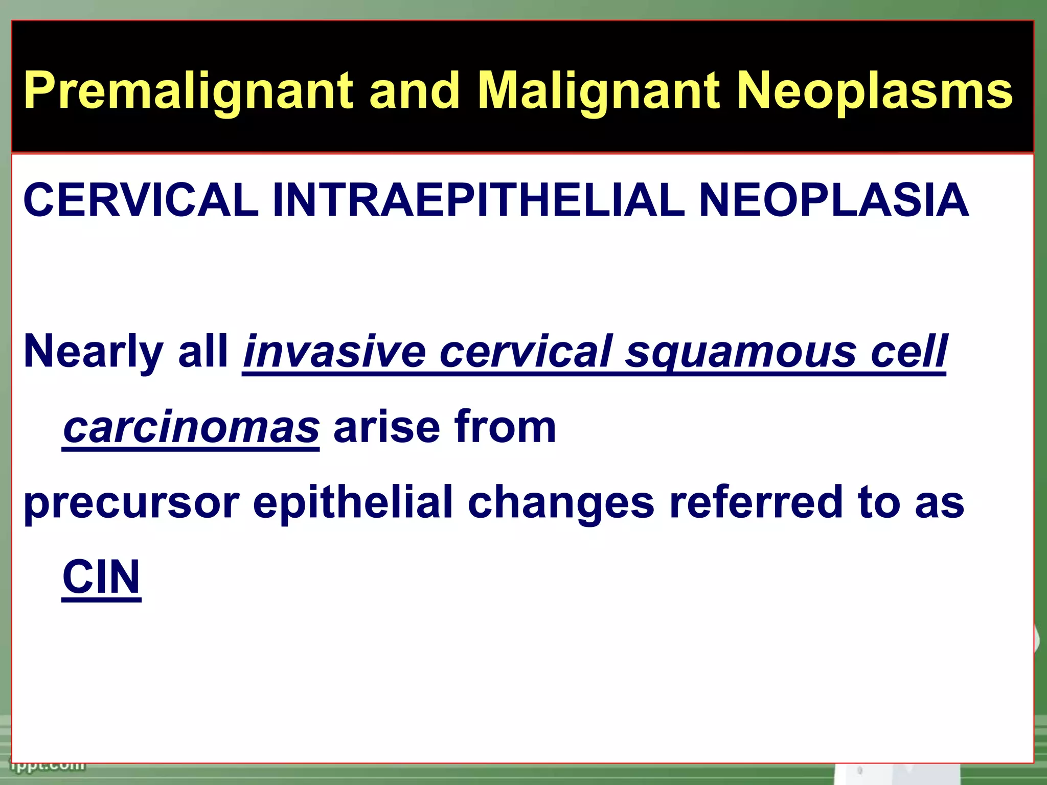 Pathology of cervix &uterus | PPTX