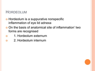 Pathology of eye lids and adnexa | PPTX