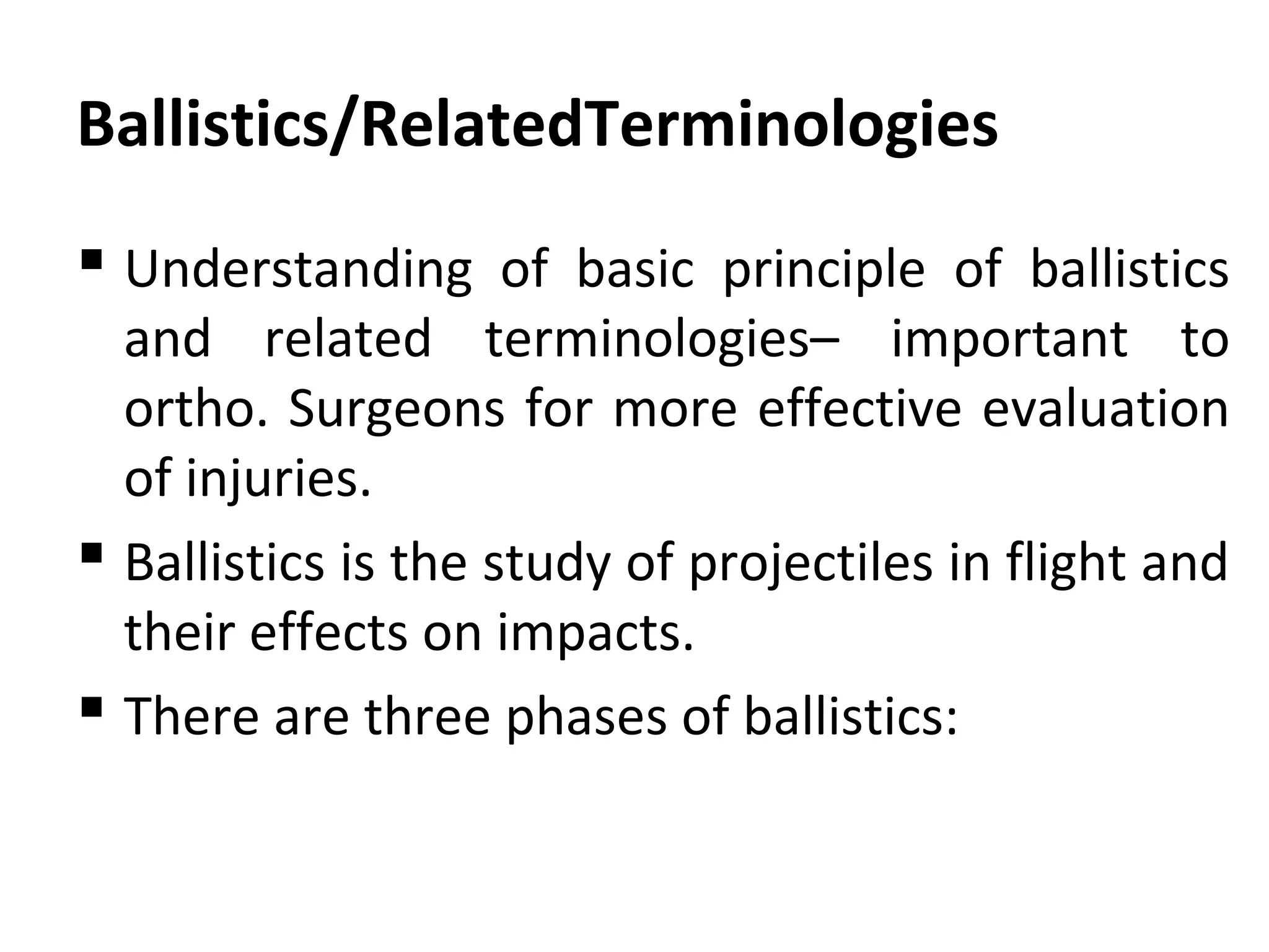 Pathology of gunshot injury to the lower extremity by dr.amah