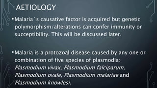 PATHOLOGY OF MALARIA AND MORPHOLOGIC CHANGES IN ORGANS | PPTX