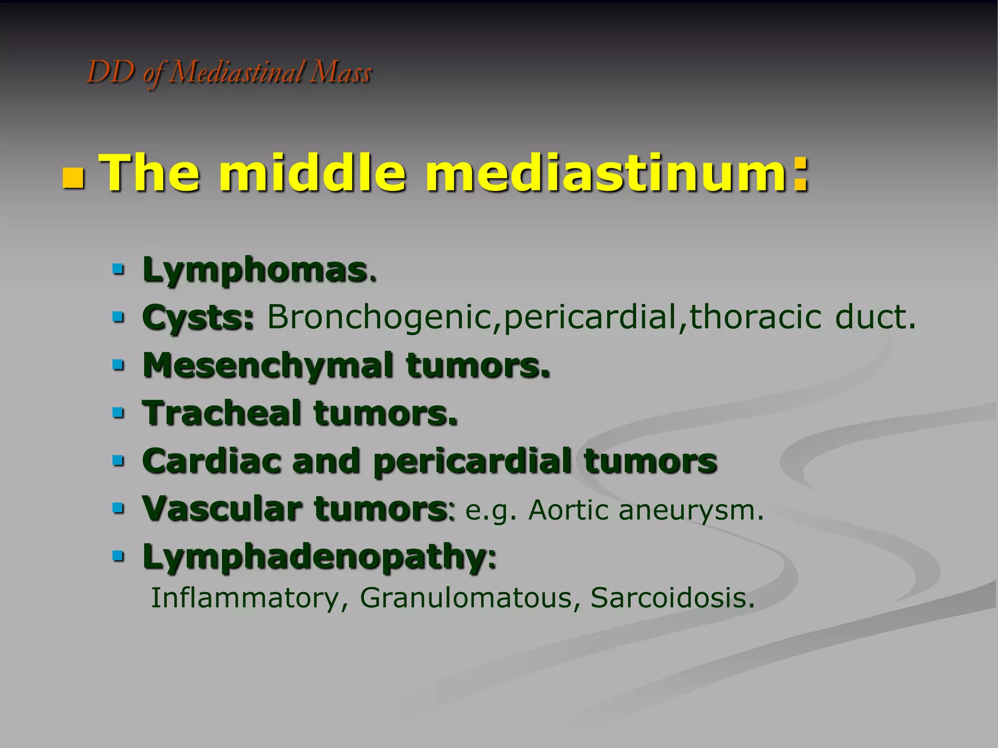 Pathology of mediastinal masses | PDF