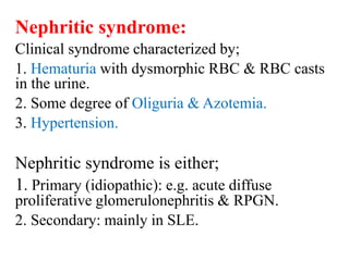 Pathology of Renal system...........pptx