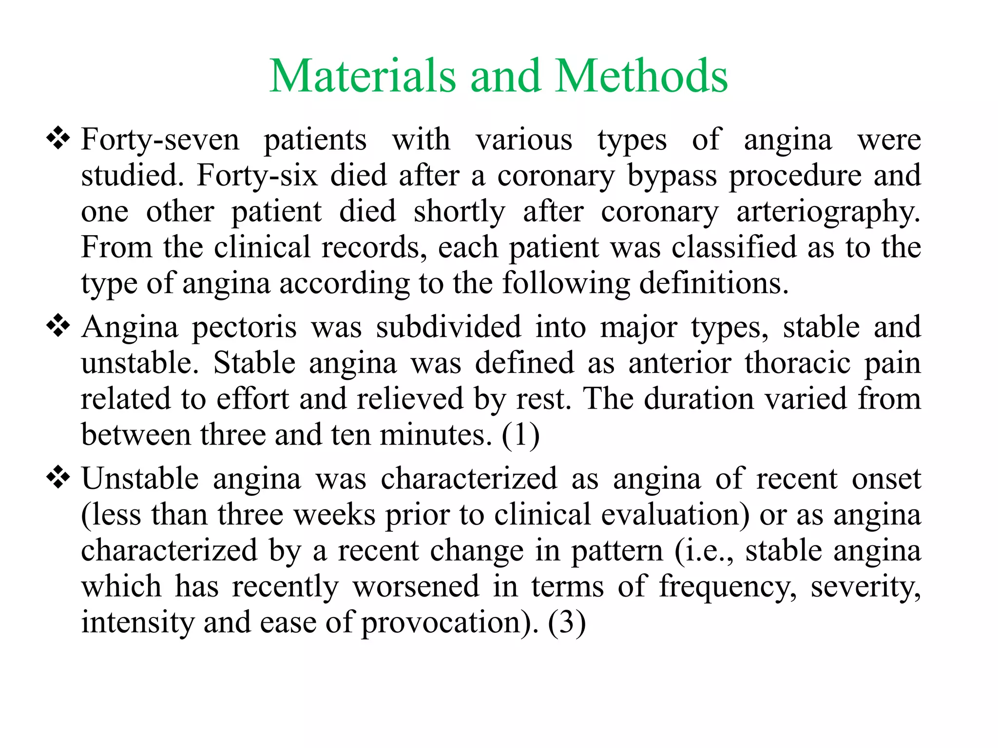 Pathology of stable and unstable angina pectoris | PPTX