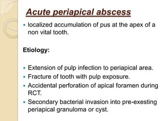 Pathology of the periapex | PPTX