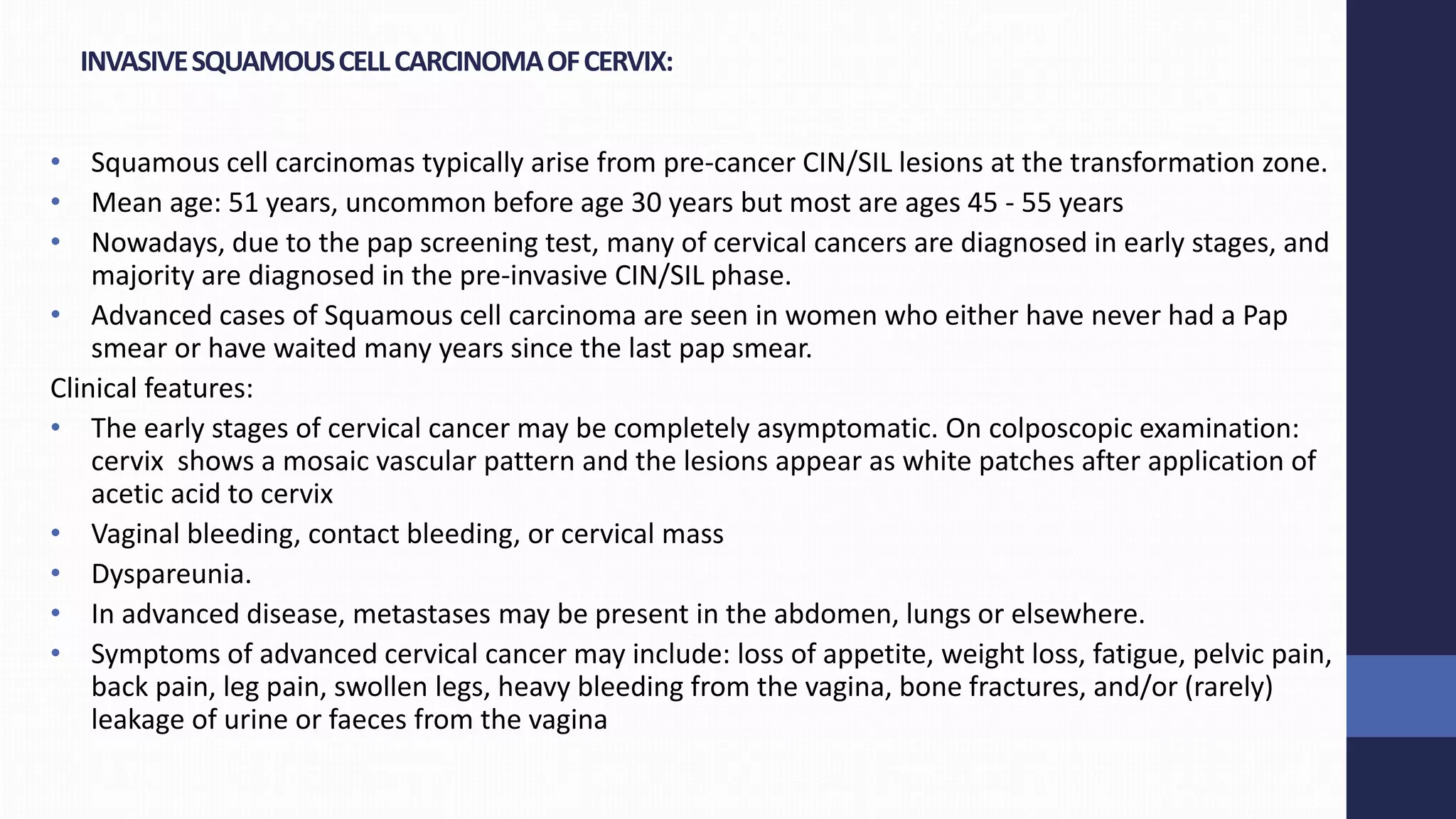 Pathology of uterine cervix 2018 Sufia Husain | PPTX