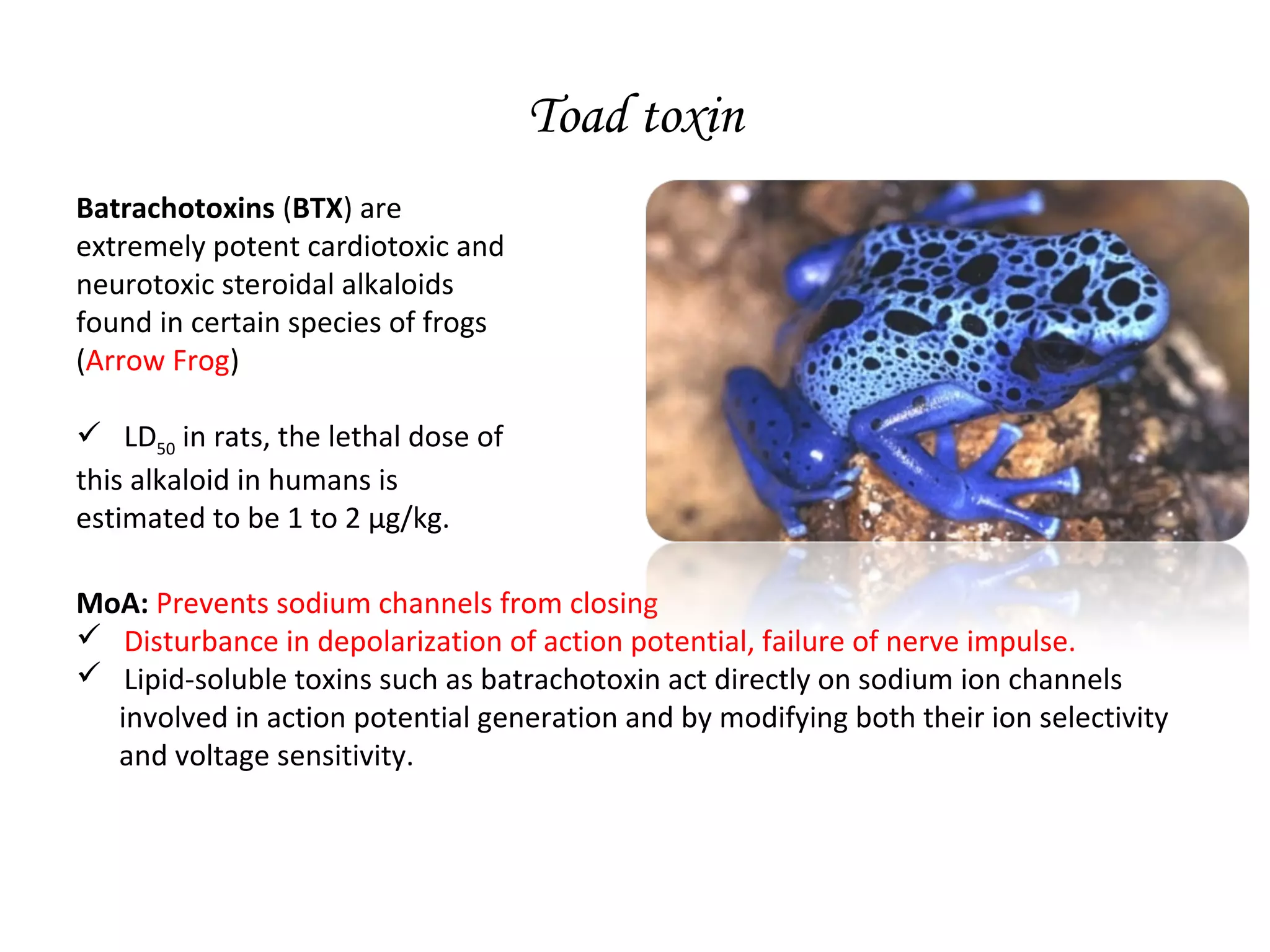 Pathology & pathogenesis of different toxins, poisons other than ...