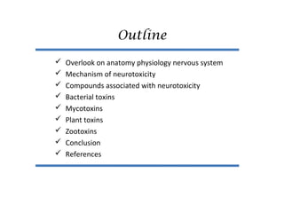 Pathology & pathogenesis of different toxins, poisons other than ...