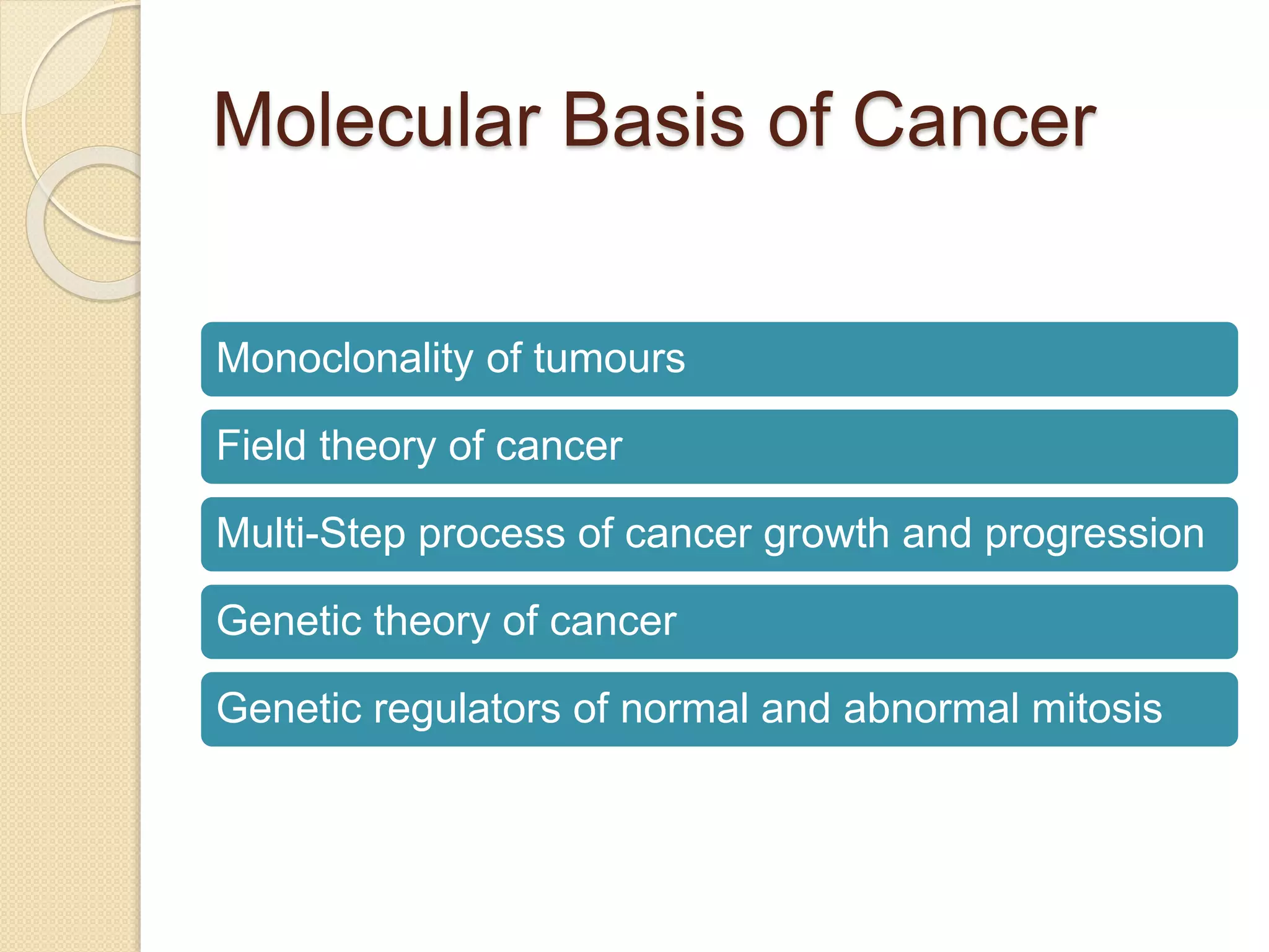 Other Mechanisms of Molecular Pathogenesis of Cancer | PPTX