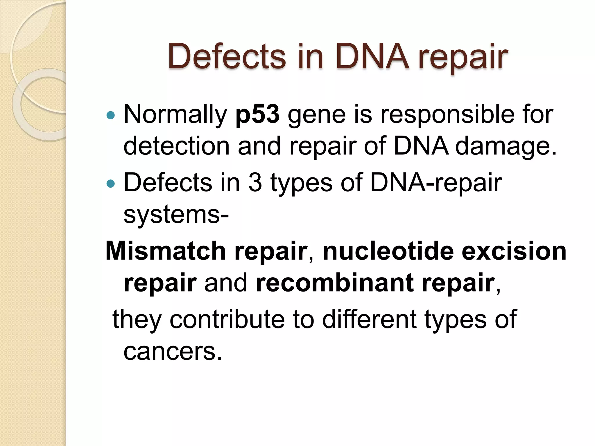 Other Mechanisms of Molecular Pathogenesis of Cancer | PPTX