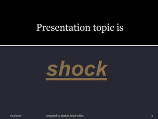 Pathologyshock presentation of toffan | PPT