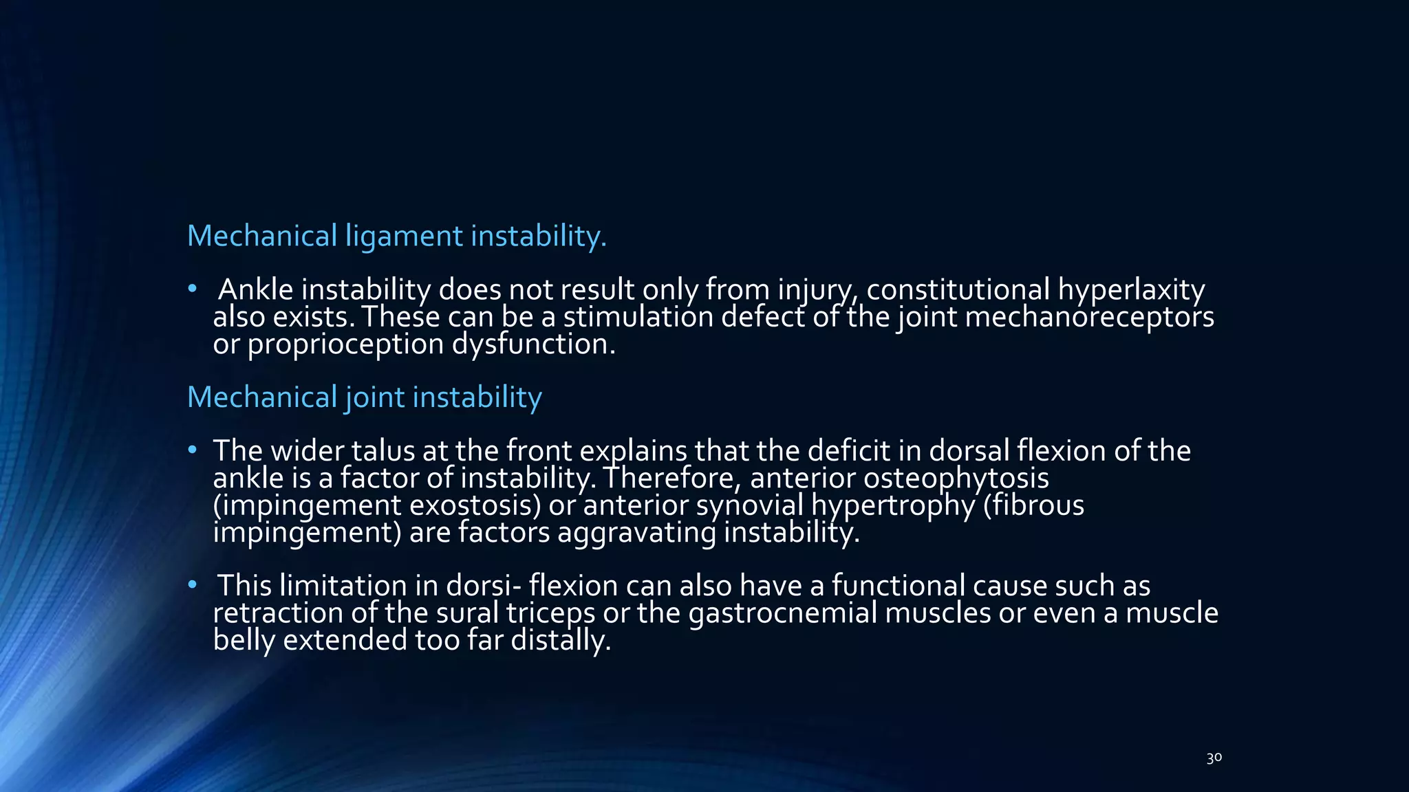 Pathomechanics of Ankle joint | PPTX