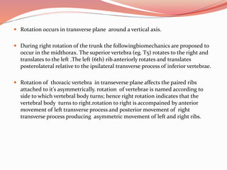Pathomechanics of thoracic spine disease | PPTX