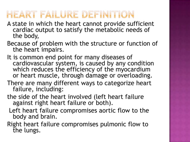 Pathophsyology left ventricular failure | PPTX