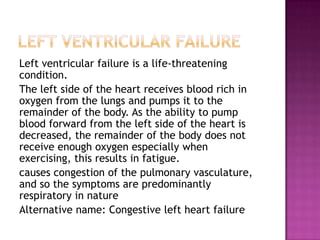Pathophsyology left ventricular failure | PPTX