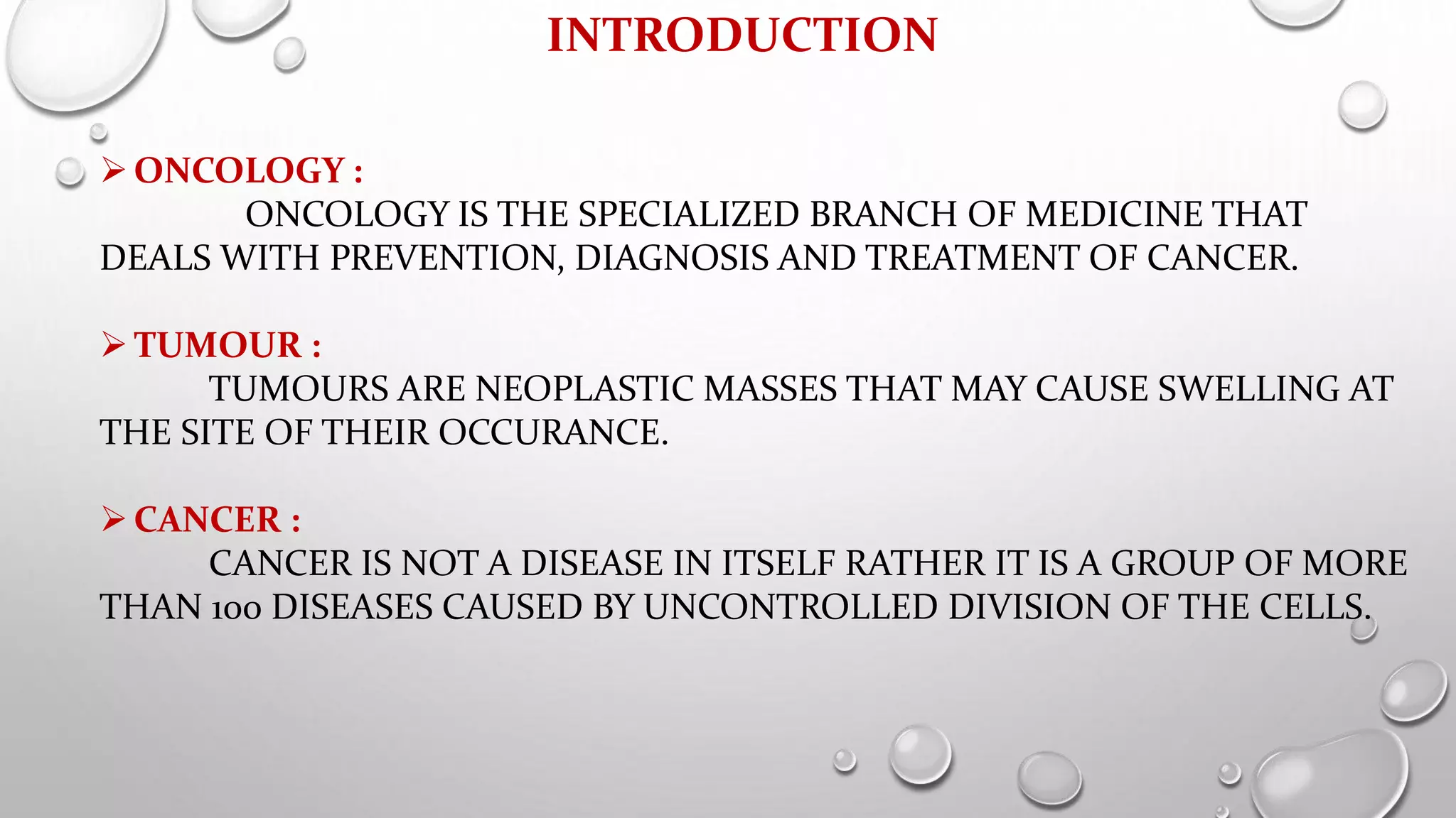 Pathophysiological overview of cancer | PPT