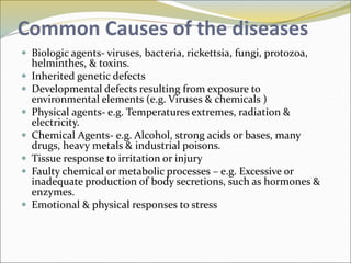 Pathophysiologic and psychodynamics of disease causation | PPT