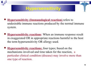 Hypersensitity, And Types of Hypersensitivity I, II, III, IV | PPT