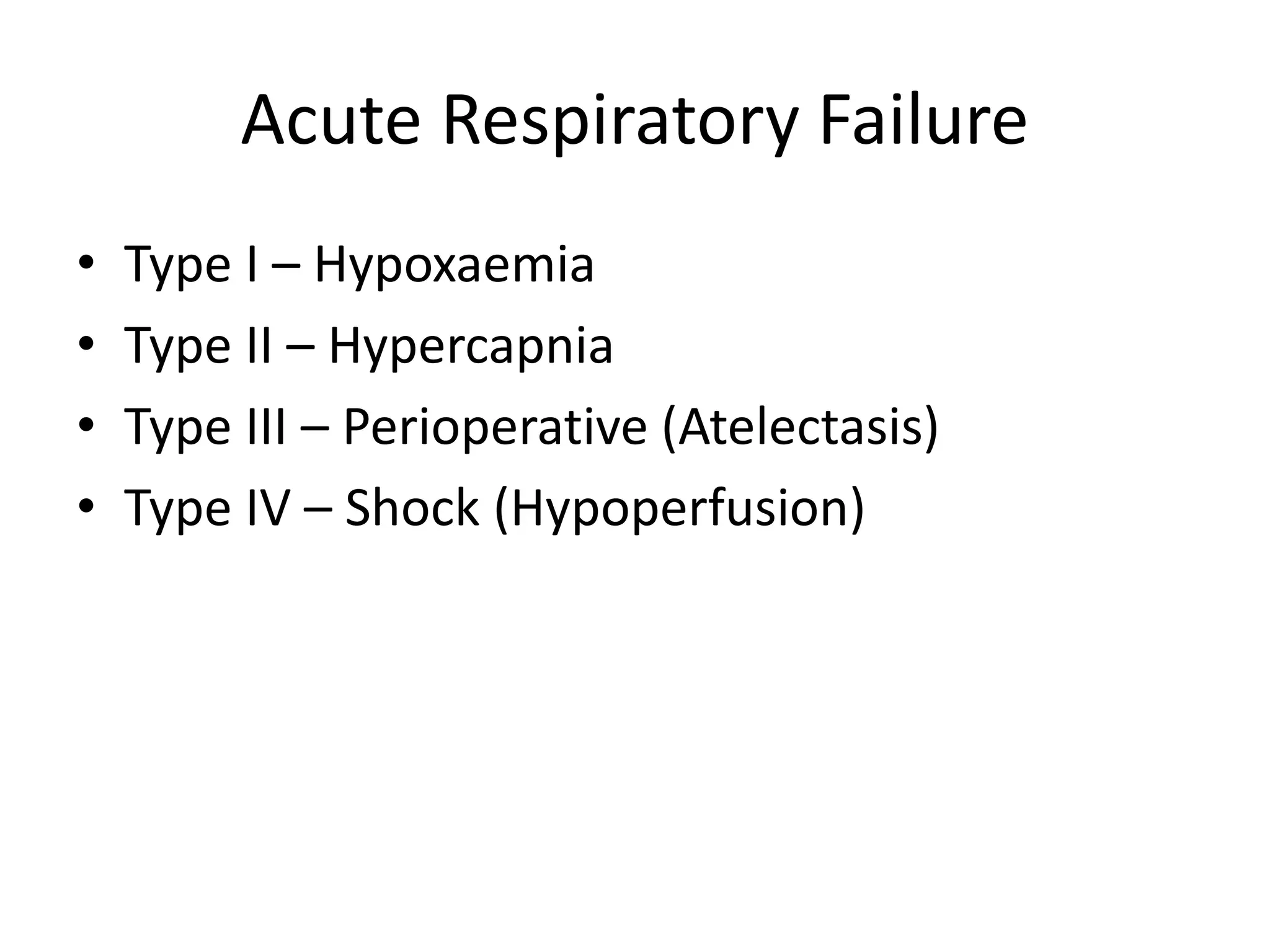 Pathophysiology of Acute Respiratory Failure | PPTX