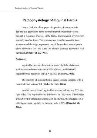 Pathophysiology of inguinal hernia | DOC