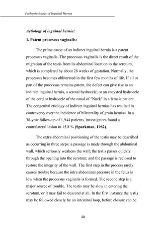 Pathophysiology of inguinal hernia | DOC