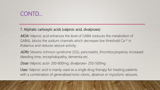 Pathophysiology and management of epilepsy | PPTX