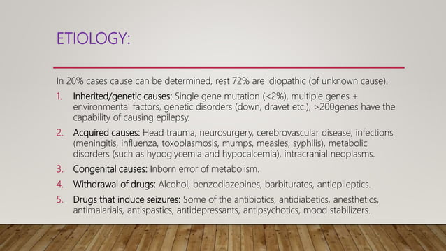 Pathophysiology and management of epilepsy | PPTX | Brain and Nervous System Disorders ...