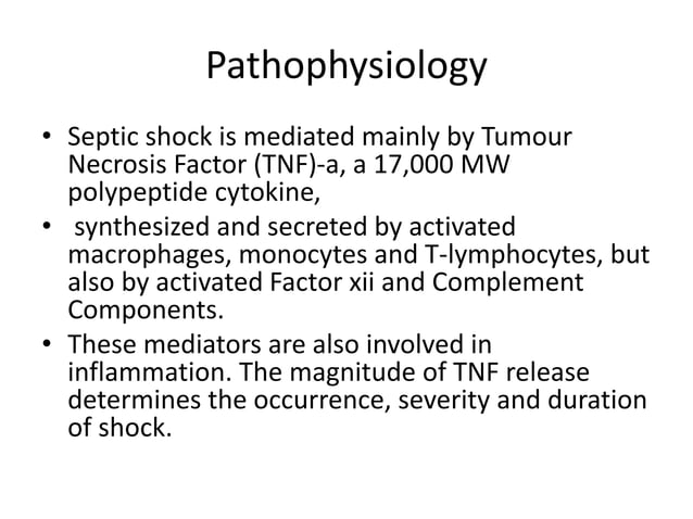 Pathophysiology and management of septic shock-1.pptx | Lung and ...