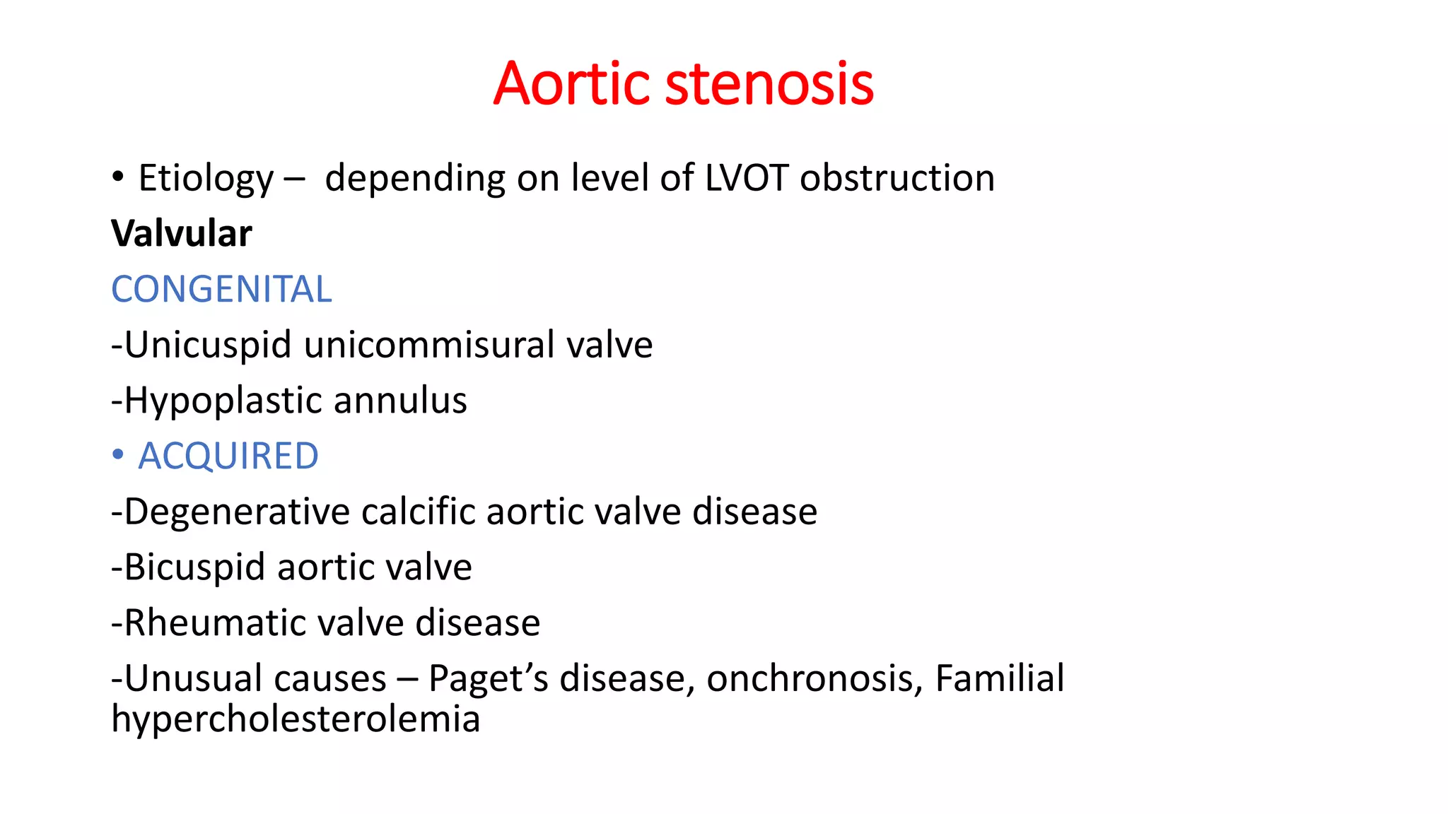 Pathophysiology aortic valve disease | PPTX