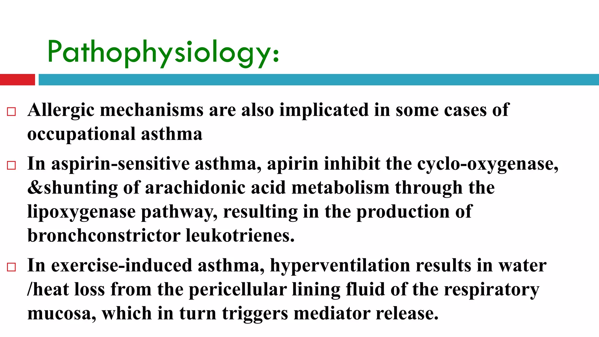 Pathophysiology asthma. | PPTX