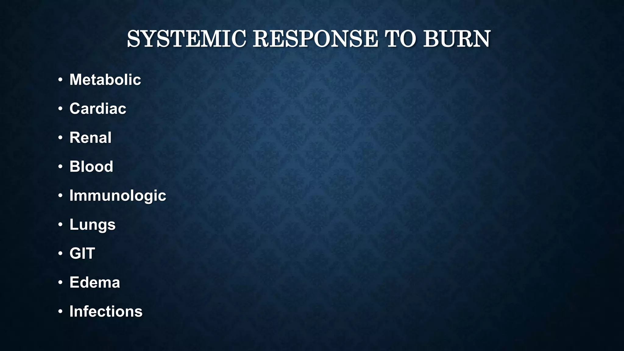 Pathophysiology and complications of burn | PPTX