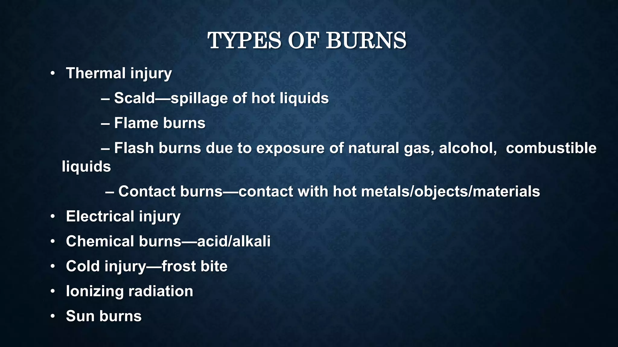 Pathophysiology and complications of burn | PPTX