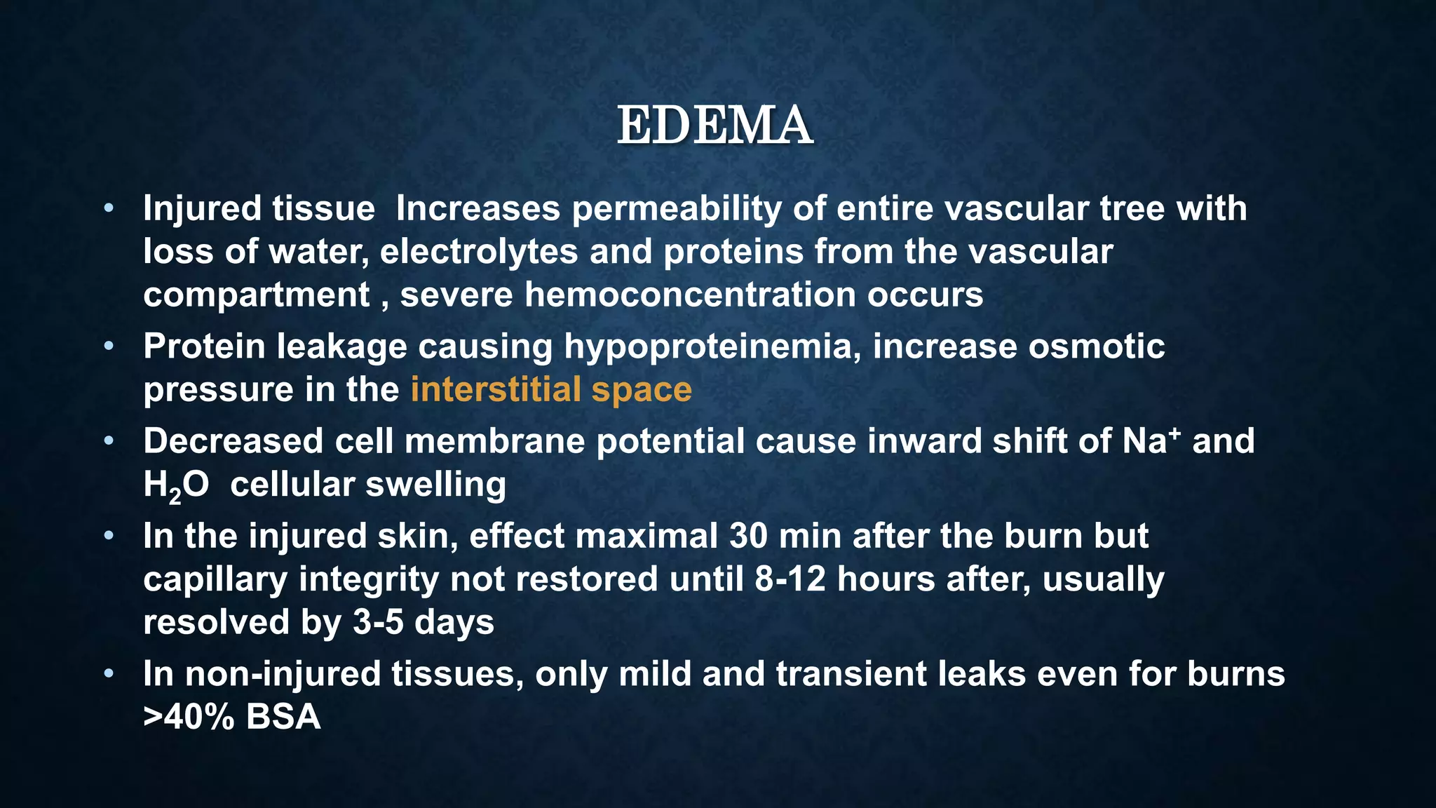 Pathophysiology and complications of burn | PPTX