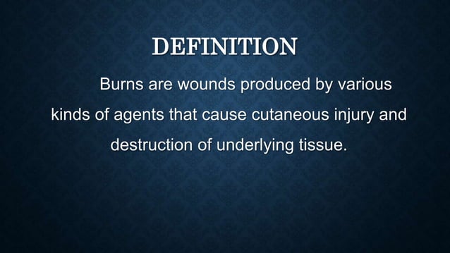 Pathophysiology and complications of burn | PPTX | First Aid | Injuries