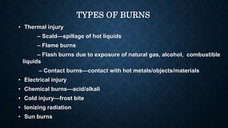 Pathophysiology and complications of burn | PPTX