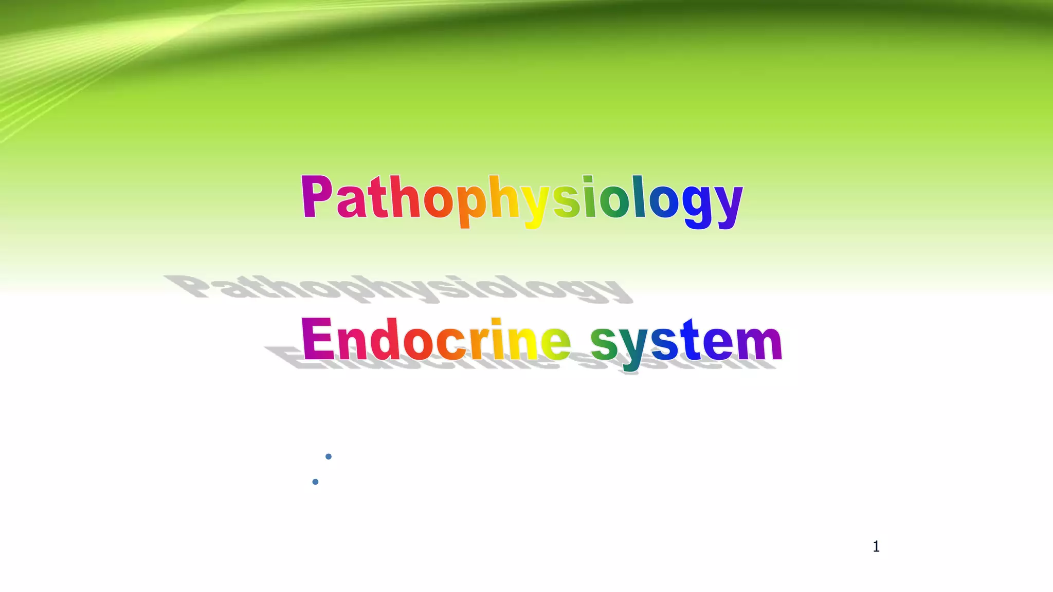 Pathophysiology endocrine disorders nursery. | PPTX