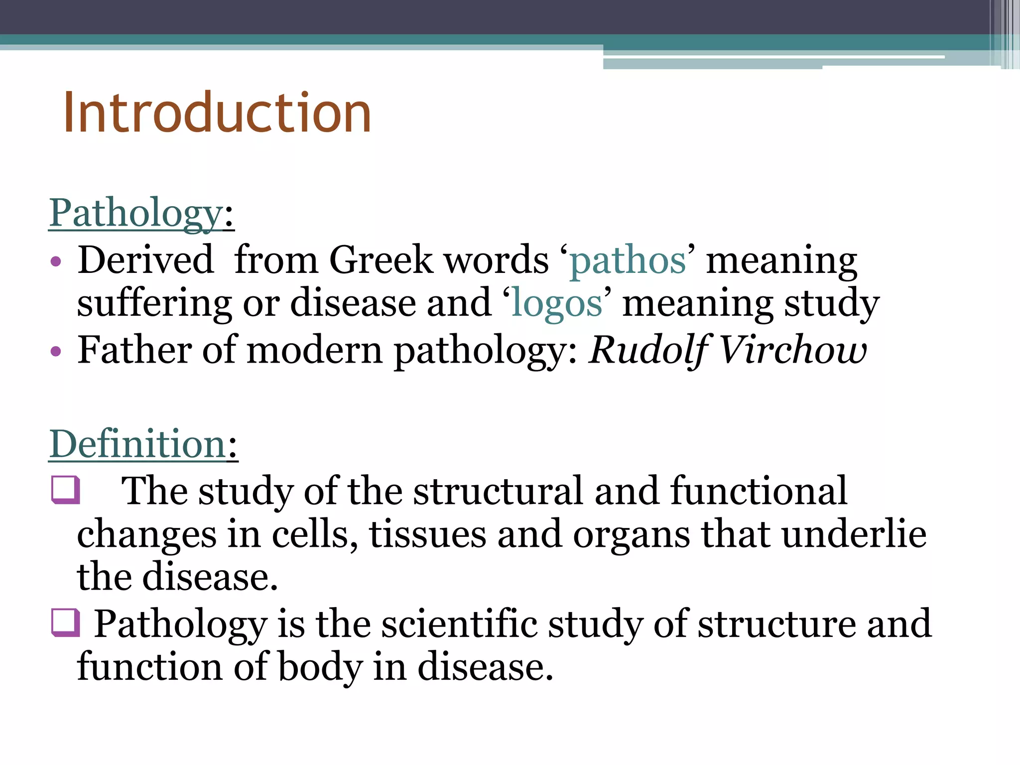 Introduction to Pathology | PPT