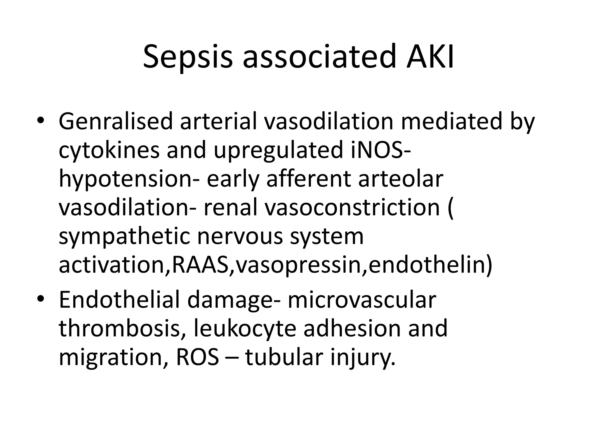Pathophysiology of acute kidney injury | PPTX