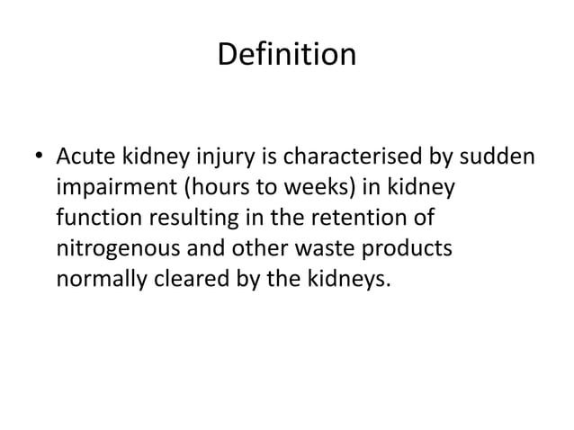 Pathophysiology of acute kidney injury | PPTX | Blood Disorders ...