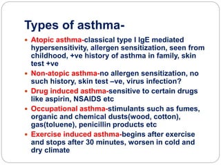 Pathophysiology of asthma | PPTX