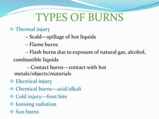 Pathophysiology of burns | PPTX