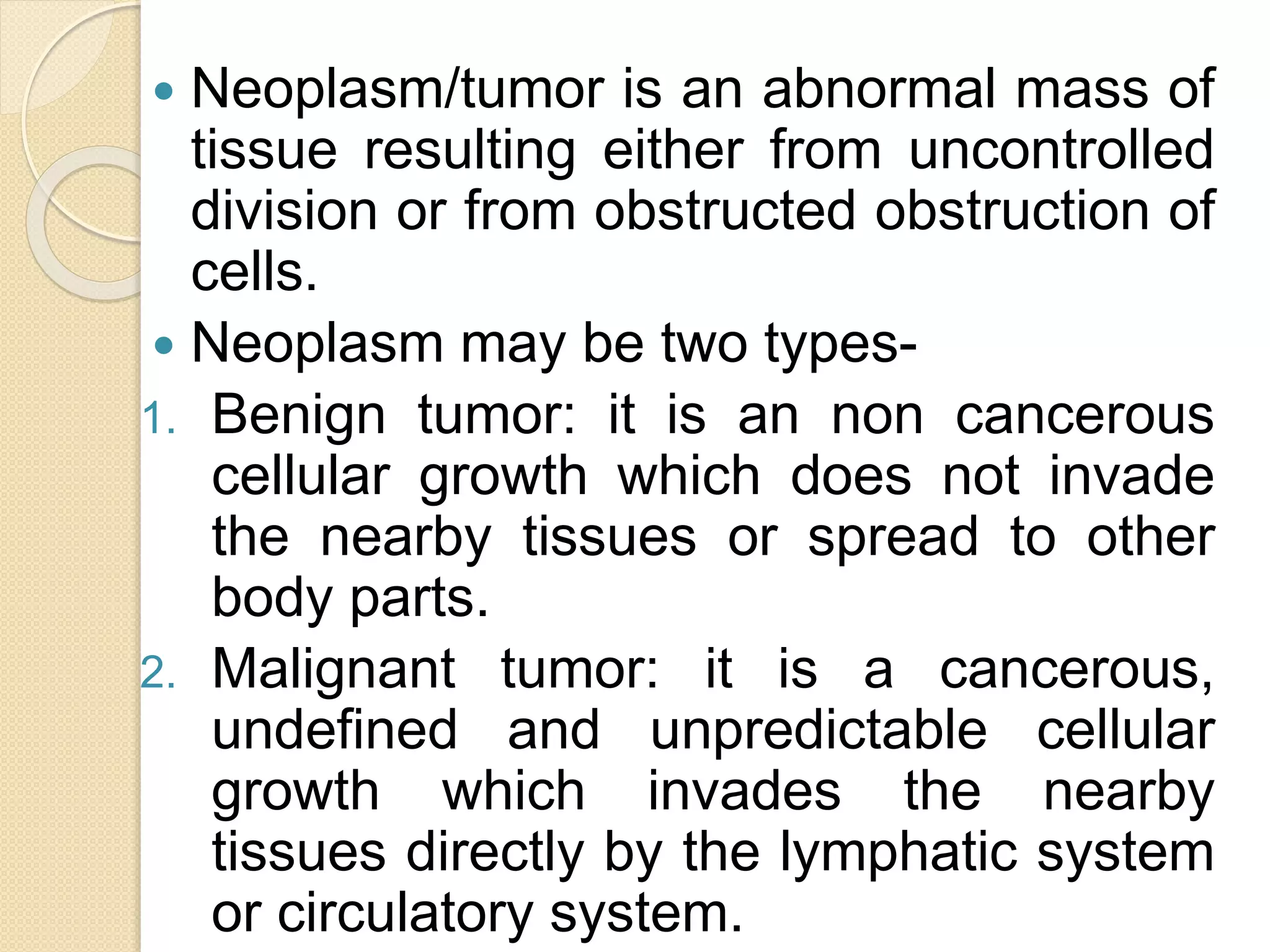 Pathophysiology of cancer | PPTX
