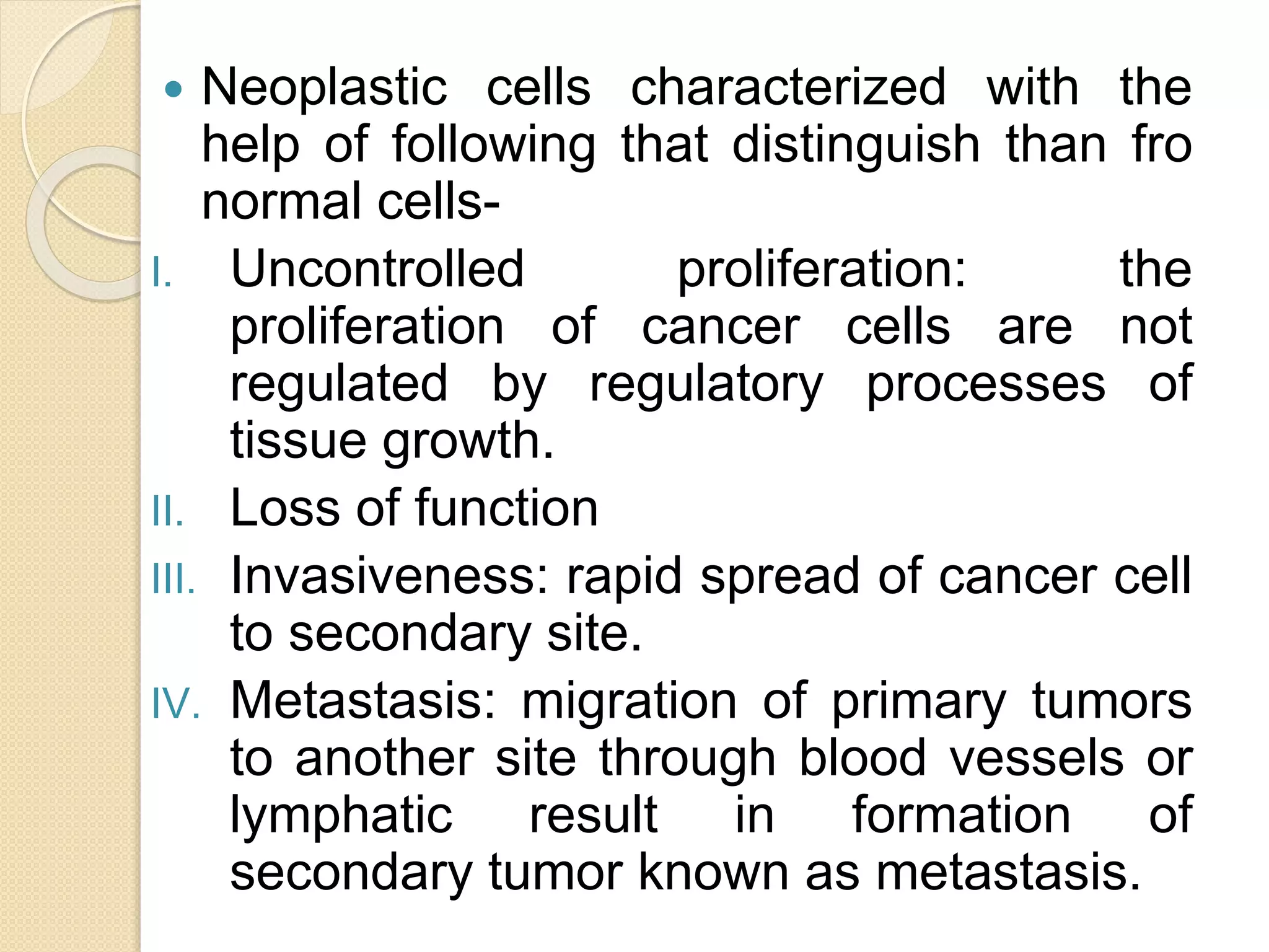 Pathophysiology of cancer | PPTX
