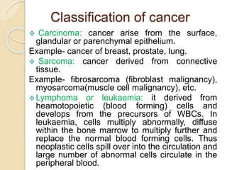 Pathophysiology of cancer | PPTX